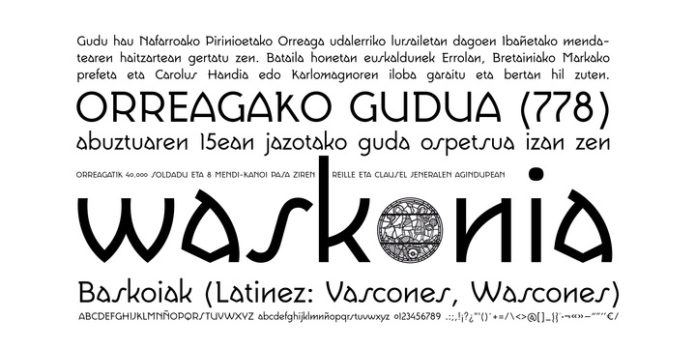 A excellent collection of “Basque fonts” and more information on Basque ...